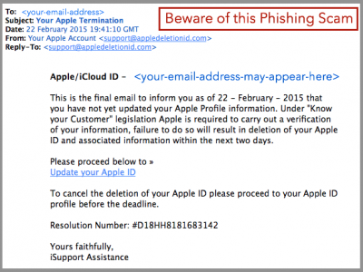 More Fake Apple Emails – Phishing – IT Office Blog