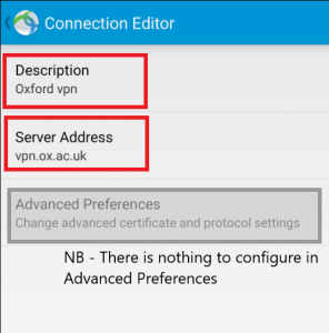 Android and Oxford University VPN – IT Office Blog