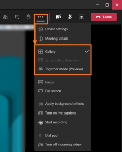 MS Teams – Large Gallery and Together Mode – IT Office Blog