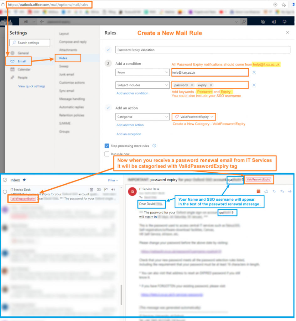Create Outlook Mail Rule to check Password Expiry – IT Office Blog
